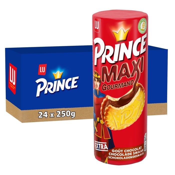 LU - 12 Boîtes de 2 paquets de Prince Maxi Gourmand - Biscuits fourrés ...