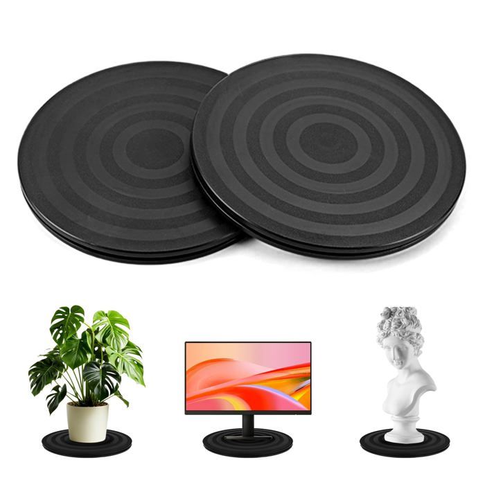 2 Pcs Tourne-Disque Rotatif à 360°Plateau Pivotant,TV Support Pivotant ...