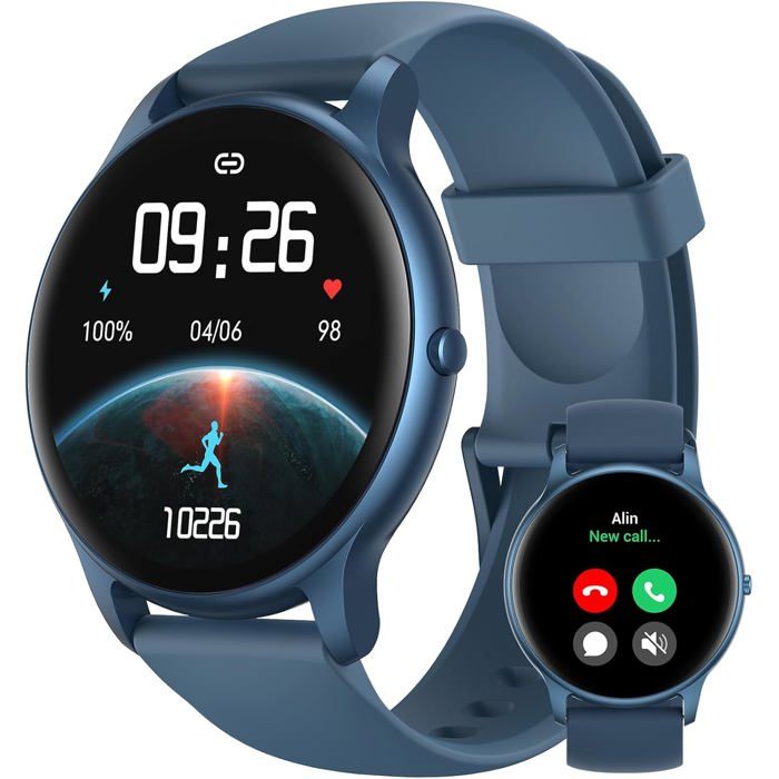 Montre Connectée Homme Femme Avec Appels Bluetooth, Montre Sport Avec ...