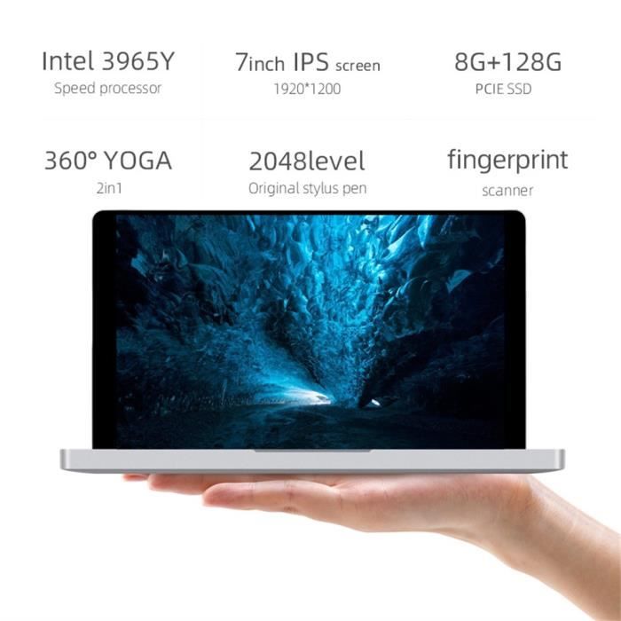 ONE-NETBOOK One Mix 1S Intel 3965Y 1,5 GHz 8 Go de RAM 128 Go SSD PCI-E ...