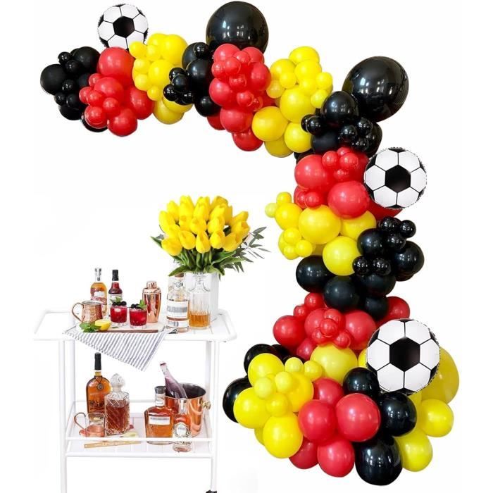 Arche De Ballon Rouge Jaune Noir 125 Pcs Guirlande De Ballon Ballons De ...