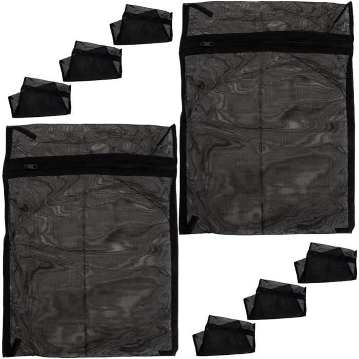 8 Pièces Sac À Linge Noir Pochettes En Filet À Linge Sacs À Vêtements ...