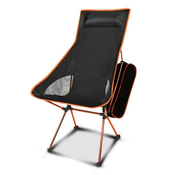 Chaise de camping pliante - NEW - S1018 - Ultra-légère - Orange - 150 ...