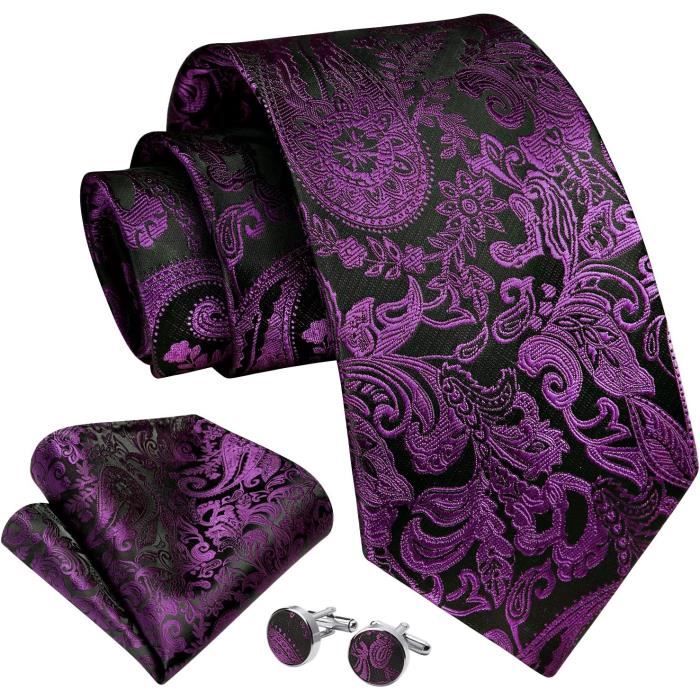Hommes Cravate Paisley Cravate Mouchoir Boutons De Manchette Ensemble ...