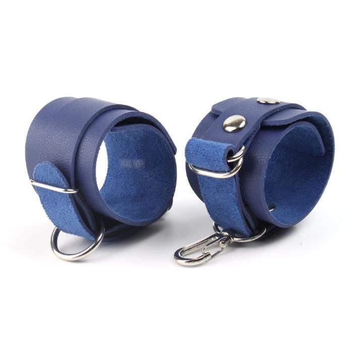Menottes Et Menottes En Cuir Véritable Jouet Sexuel De Bondage