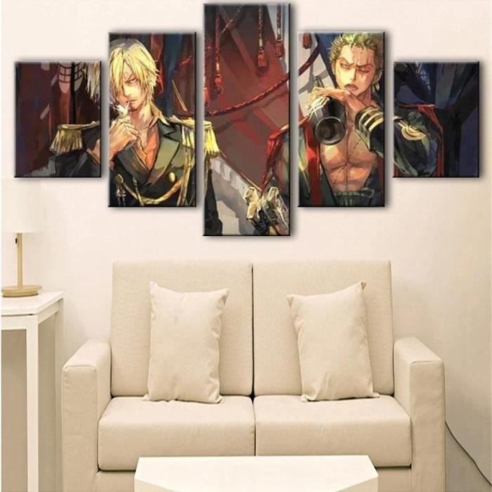 One Piece Sanji Solon Anime Tableau Multi Panneau 5 Parties Frames ...