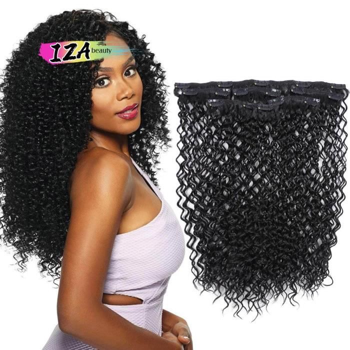 Accessoires coiffure,Extensions capillaires synthétiques à Clip, 24 ...