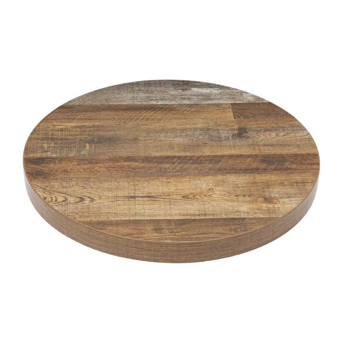 Plateau de Table Rond 600 mm - Effet Bois Vielli - Bolero - Cdiscount ...