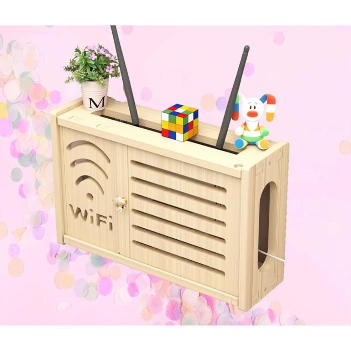 Support Box Internet Mural Blanc Rangement Box Internet Etagere ...