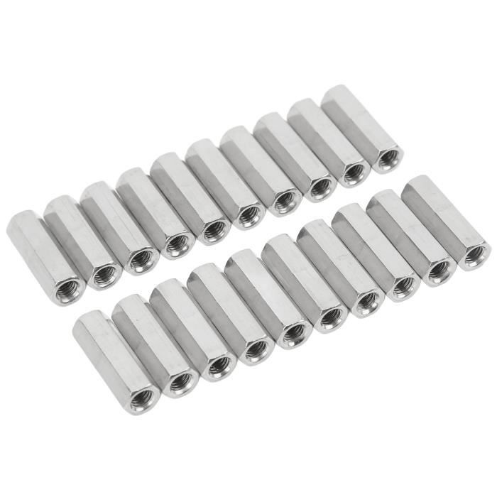 Écrou d'accouplement hexagonal Écrou d'accouplement Hexagonal, Longueur 25 Mm 20 Pcs Connecteur ...