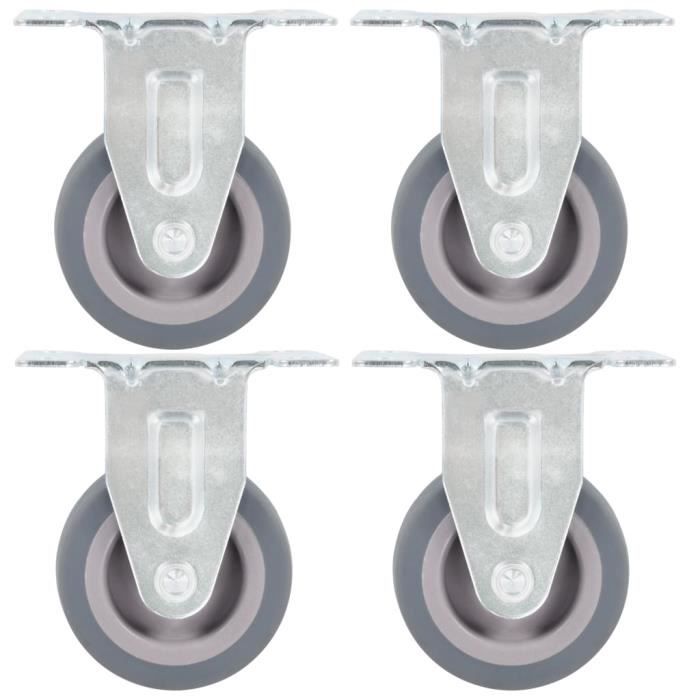 Fydun Roulettes fixes 4 pcs 50 mm 112255 - Cdiscount Bricolage