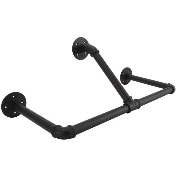 Hililand cintre de porte-manteau en fer rustique 22in industriel tuyau ...