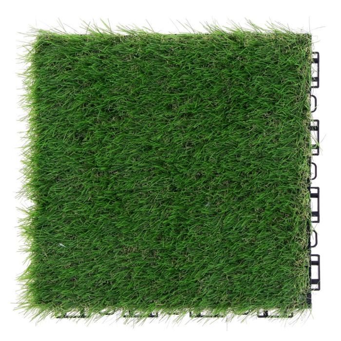 Dalle de Gazon artificiel clipsable - Dimensions 30x30cm - Cdiscount Jardin