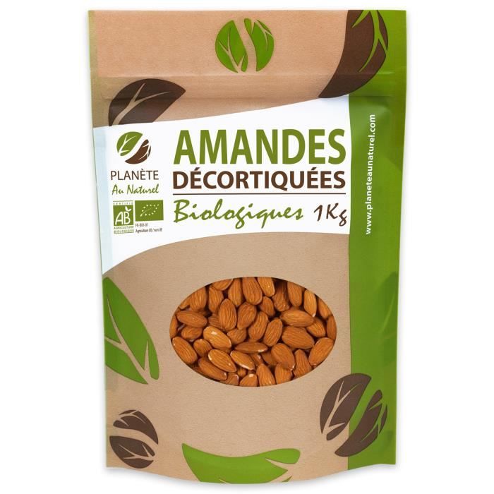 Amandes Décortiquées Bio 1kg - Cdiscount Au quotidien