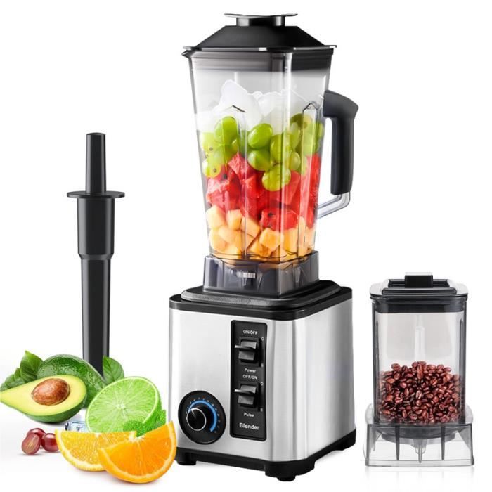Blender Mixeur Multifonctionnel 2.5 L, 2500 W Smoothie Maker Électrique ...
