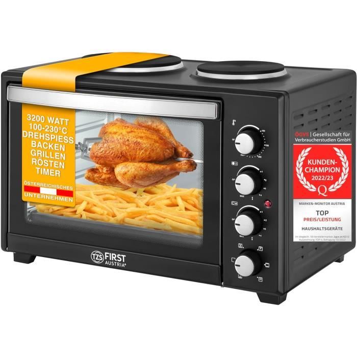 Mini Four Electrique 60L, 3400W, Four Posable À Convection Avec ...