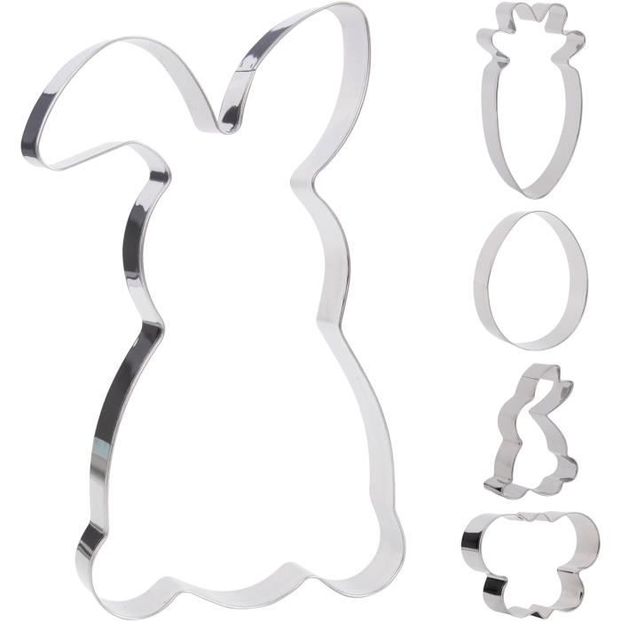 ® Emporte Pièce Lapin de Pâques, Ensemble de 5 Emporte Pieces Paques Acier Inoxydable, Motif ...