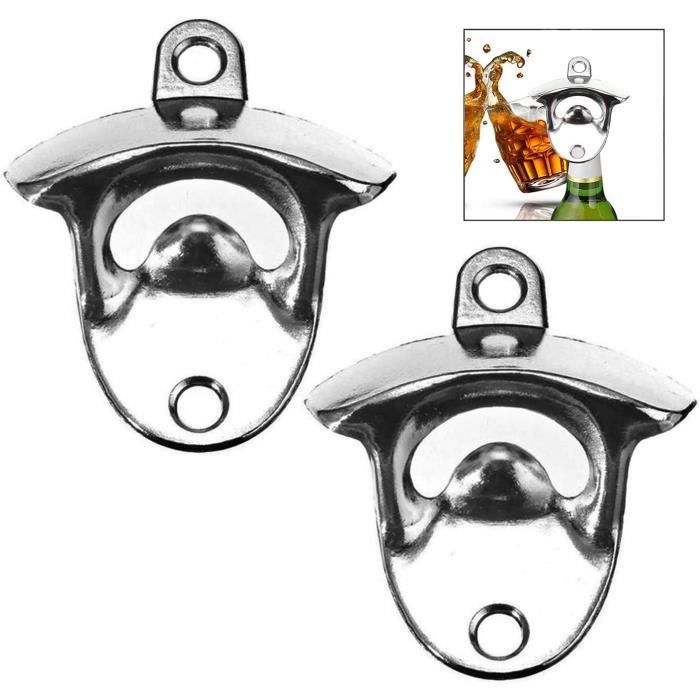 Iwobi 2 Pièces Décapsuleur Mural, Ouvre Bouteille Mural pour Bar et ...