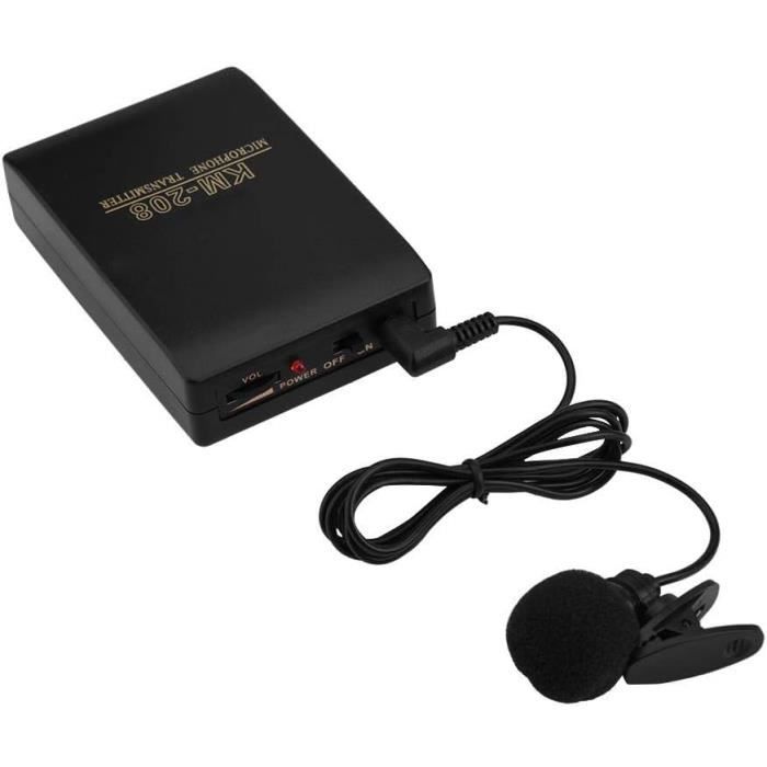 Mini Micro-Cravate À Pince Sans Fil, Micro Mains Libres Lavalier Portable Avec Récepteur ...