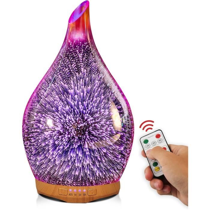 280Ml Aroma Diffusor Glas Mit Fernbedienung,Handgeblasen 3D Feuerwerk ...