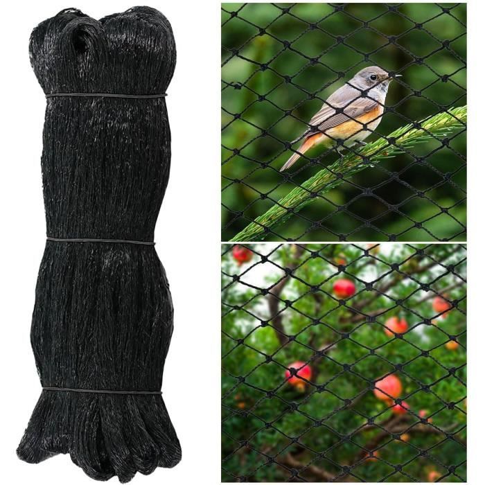Filet Anti Oiseaux Noir, 7.5M X 15M Filet Oiseaux Noir, Filet Chat, Filet Poulailler, Filet De ...