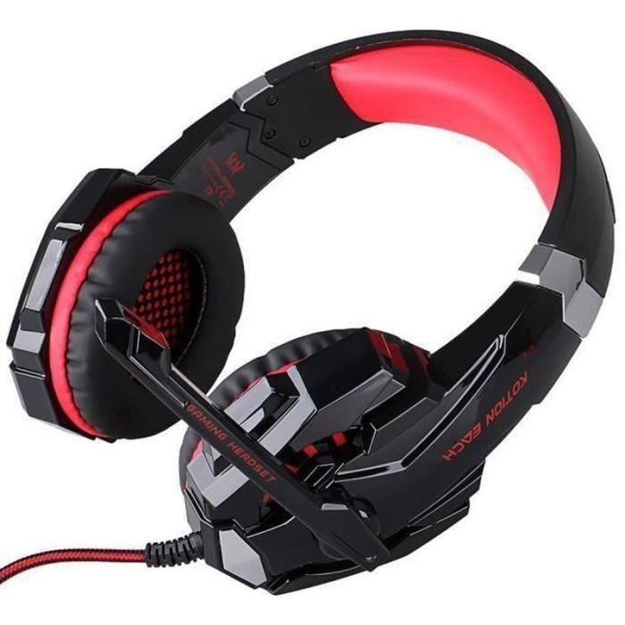 DE13108-CHAQUE G9000 Stereo Gaming Casque Computer Game Casque avec ...