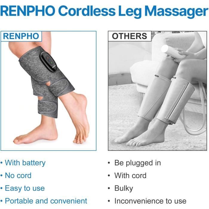 Massage Jambes, Masseur De Jambes Pour La Détendu, Sans Fil Pour Les ...