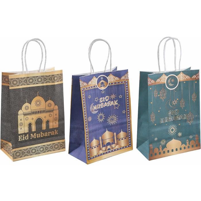 Aïd Moubarak Lot de 9 sacs cadeaux Eid Mubarak - Papier cadeau ...