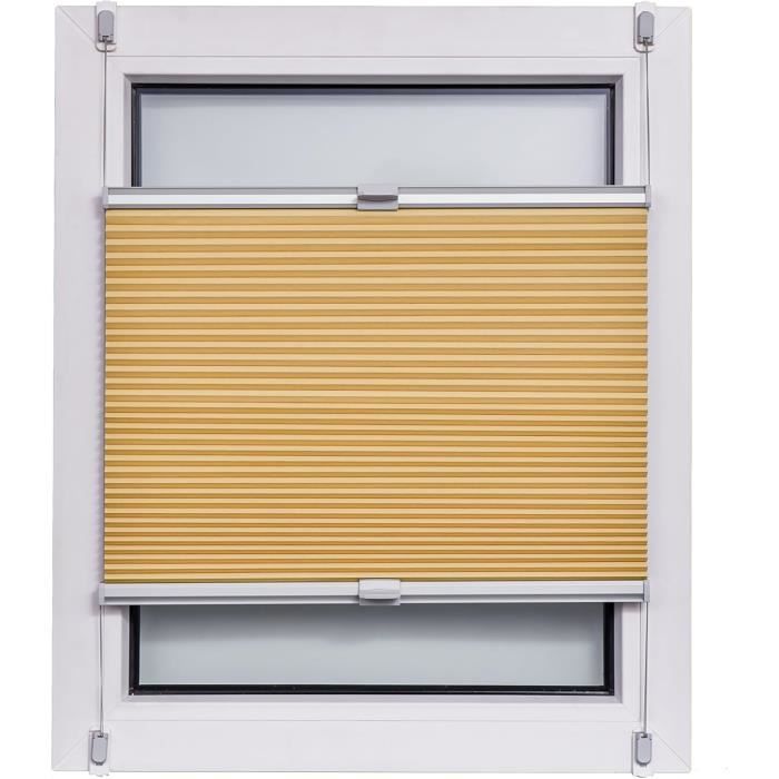 Store plissé nid d'abeille - Sunl - INES - 90 x 220 cm - Gris ...