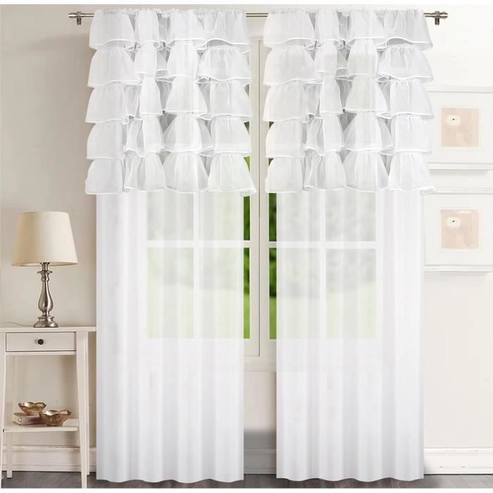 Rideaux Avec Galon Fronceur, Rideaux Brise-Bise Modernes Avec Volants ...