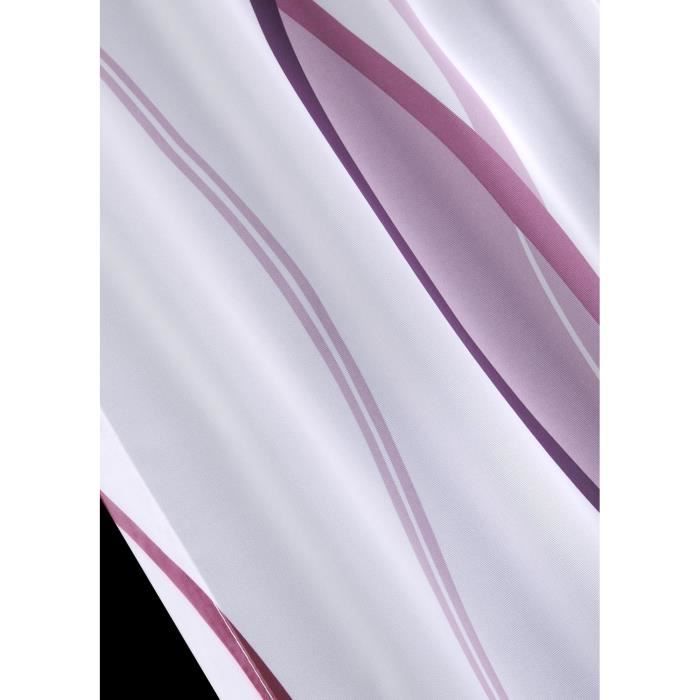 1Pièce Rideau Voilage Photique Lxh-140X175Cm Avec Impression Vague Gris ...