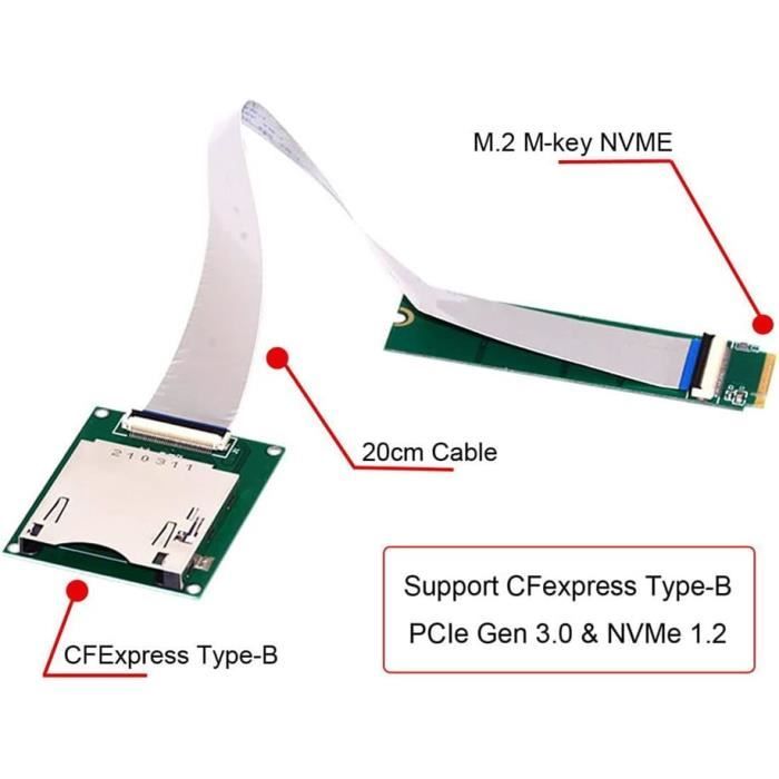 Ngff M.2 Nvme Câble D'Extension De Carte Mère Vers Cf Express M2 M-Key ...