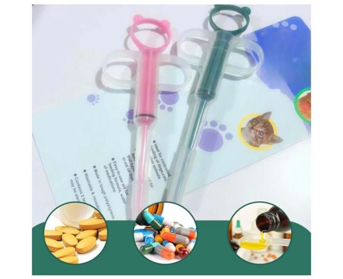 4 Pièces Lance Pilule Chat, Pet Pill Dispenser, Seringue pour Animaux ...