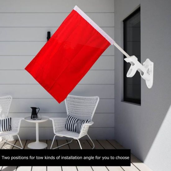 CHX-Support de mât de drapeau à 2 positions Fixation au sol murale ...