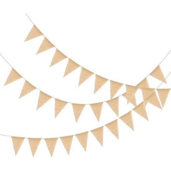 Guirlande Bannière En Jute Fanion Toile De Jute Banderole Vintage ...