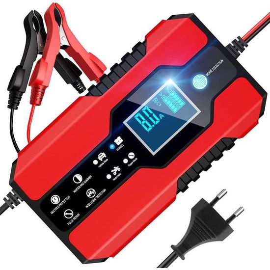 Batterie Et Accessoire Pour Auto - Chargeur Intelligent 8A 12V/24V Mainteneur Portable ...