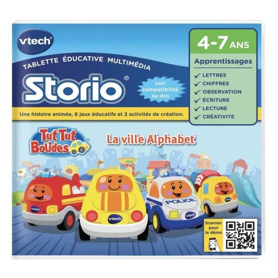 Vtech-Storio 2 / Tut Tut Bolides - La Ville Alphabet - jeu educatif ...