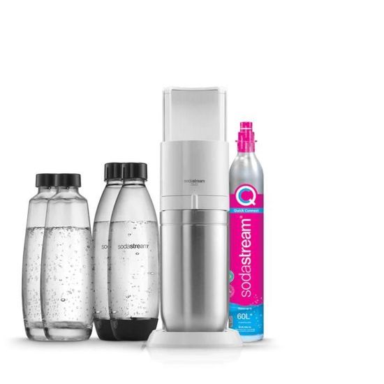 Machine à soda et eau pétillante SODASTREAM - DUO Blanche - 2 carafes ...