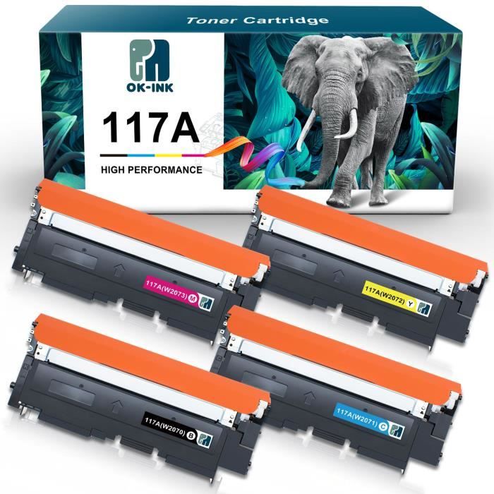 OK-INK 4-Pack Cartouche 117A de Compatible pour HP Color Laser MFP ...