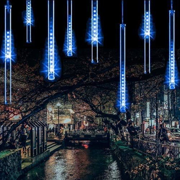 Amélioré Météores Pluie Lumières Guirlandes Lumineuses IP65 Imperméable ...