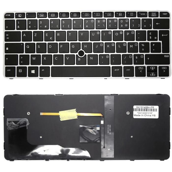 NOTE-X CLAVIER FRANÇAIS AZERTY POUR HP ELITEBOOK 725 G3 / 725 G4 / 820 ...
