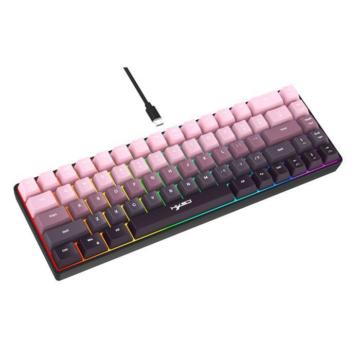 V200 Clavier Gaming Filaire Rétroéclairé Clavier à Membrane 68 Touches ...