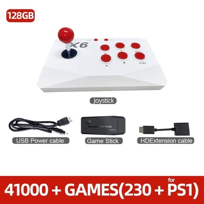 128G avec 1Player - Game Stick Console de jeu vidéo TV, jusqu'à 41000 ...