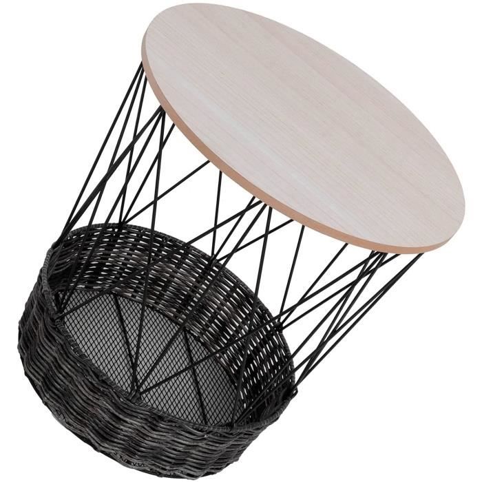 Panier de Rangement pour Table Basse Moderne, diamètre de la Table 47cm ...