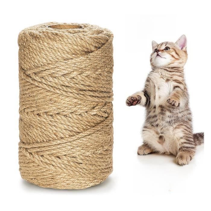 Corde à Chat - Griffe Naturelle - 6MM x 100M - Chanvre - Jute - Gants ...