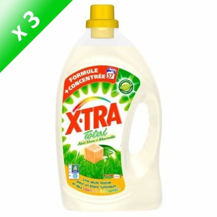 XTRA Lessives liquides total - Au savon de Marseille - 4 L - 57 lavages ...