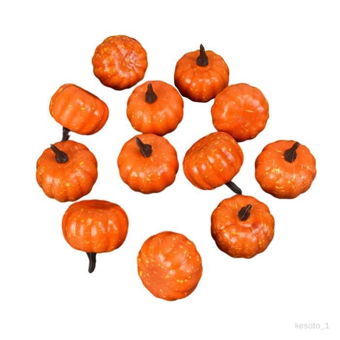 12x faux modèle de citrouilles, accessoires en mousse d'Halloween ...