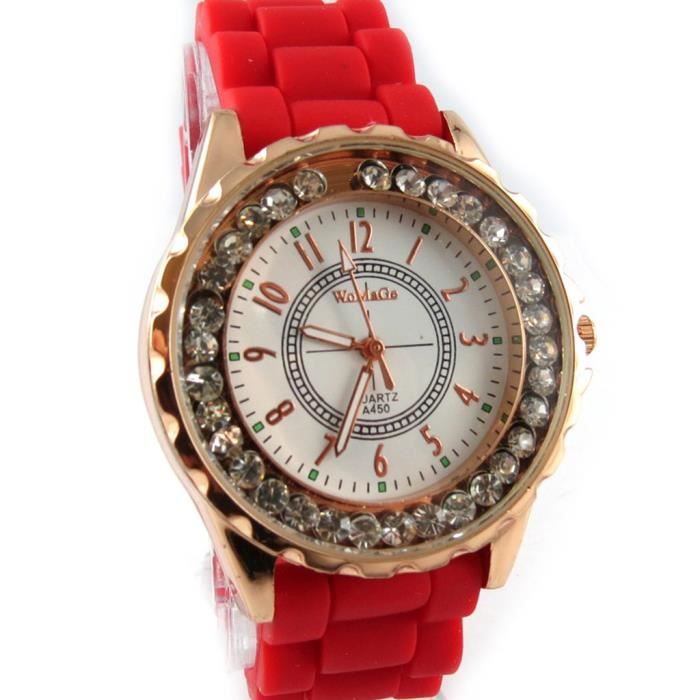 Montre Design "Absolu" rouge Rouge, - Achat/vente montre Femme Adulte ...