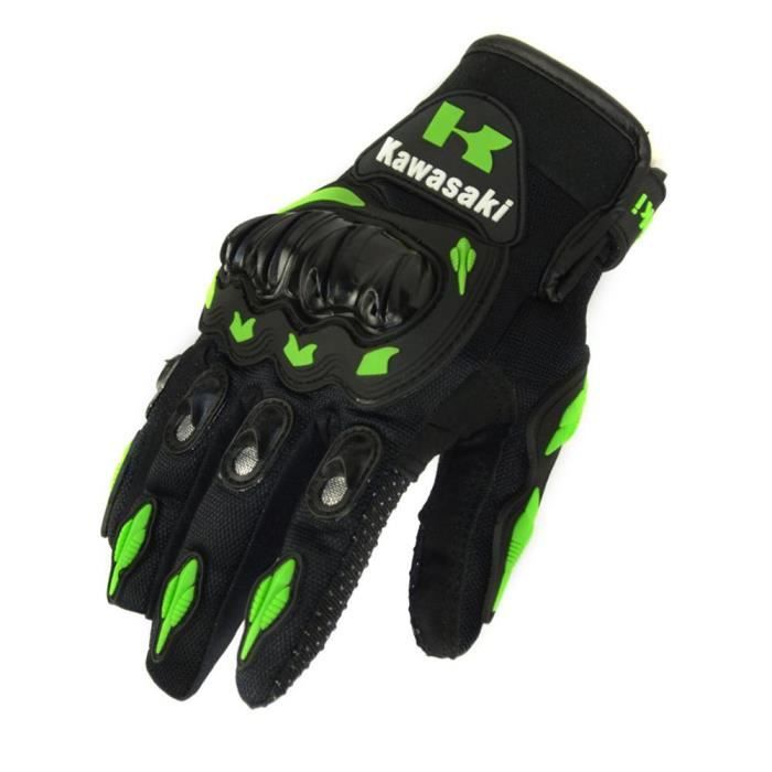 Gants,Kawasaki gants de protection pour Moto 1 paire, gants de Moto ...