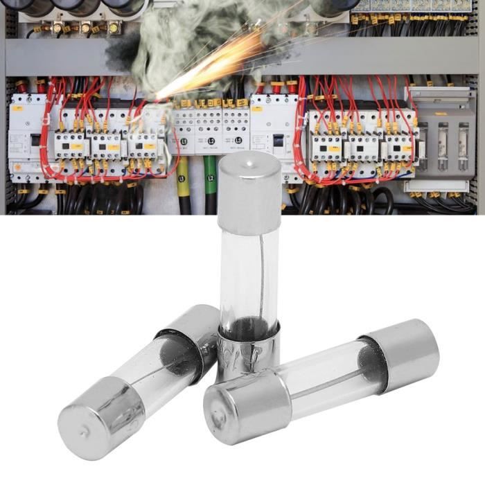 JIA 150pcs Kit Assorti de Fusibles en Tube de Verre 0.1A-20A 250V 5x20mm avec Boîte de Rangement ...